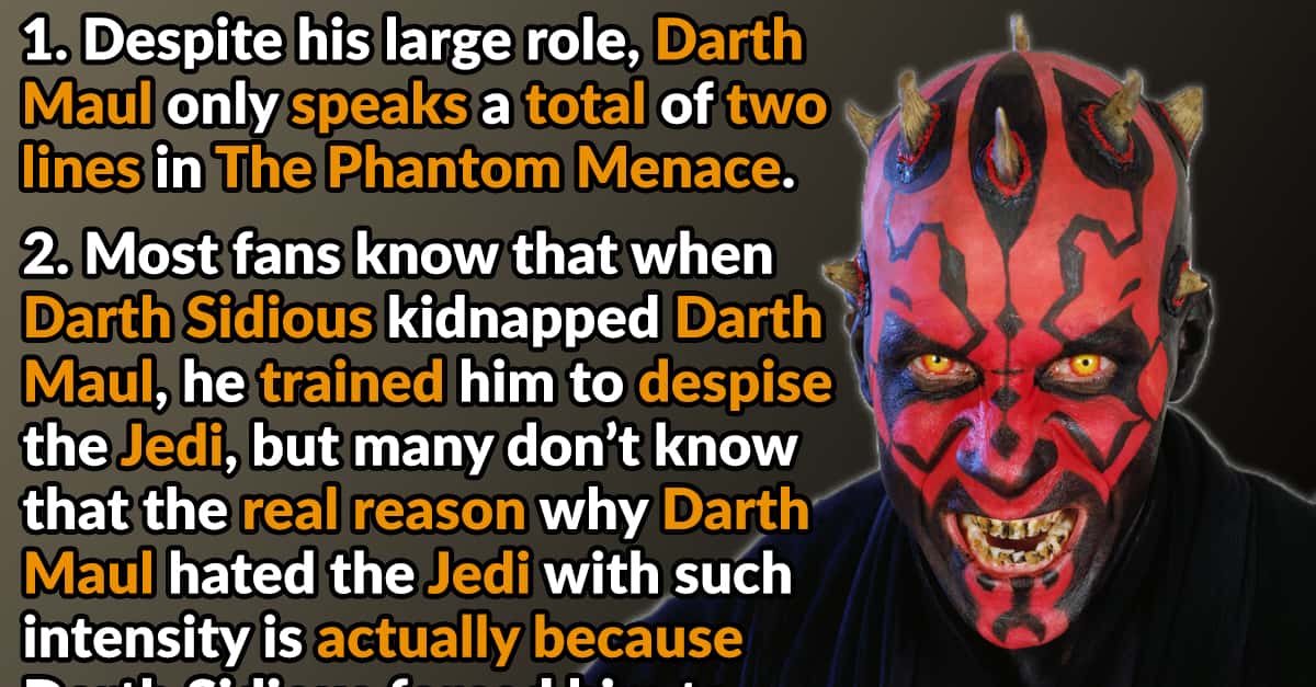 Fearsome Facts About Darth Maul