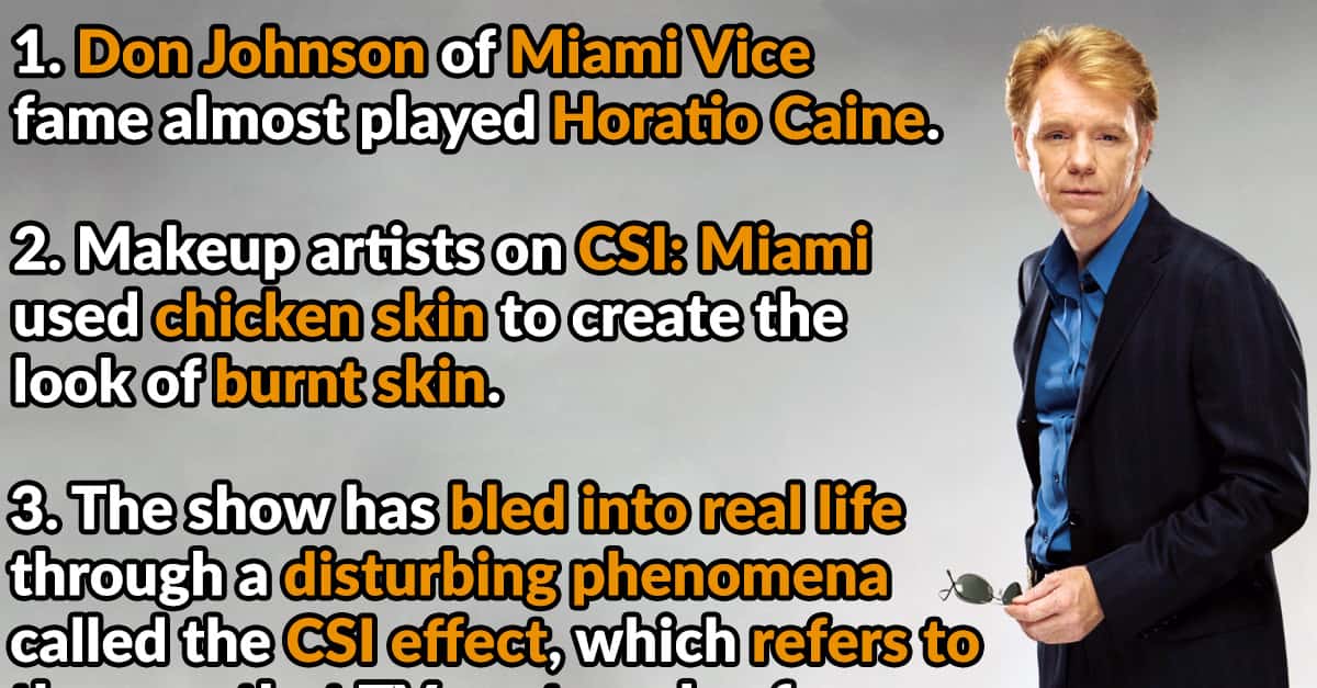 43 Crime-Busting Facts About CSI: Miami