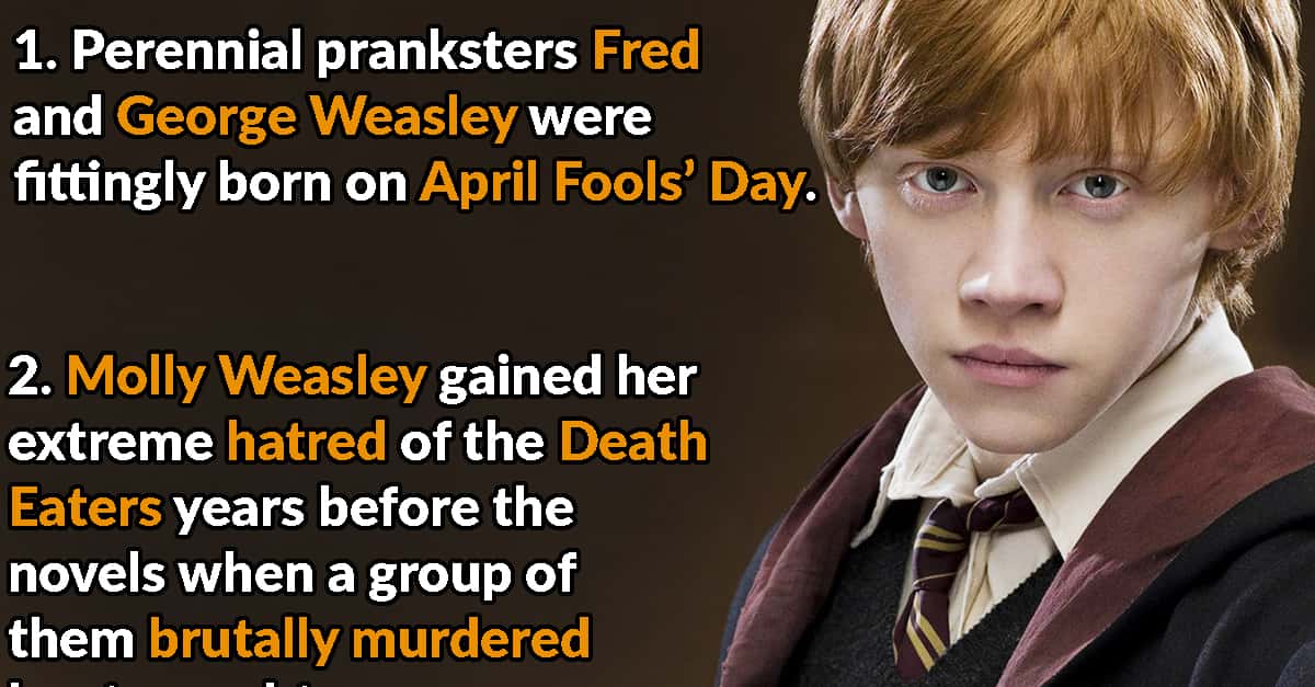 44 Hand-Me-Down Facts About The Weasleys